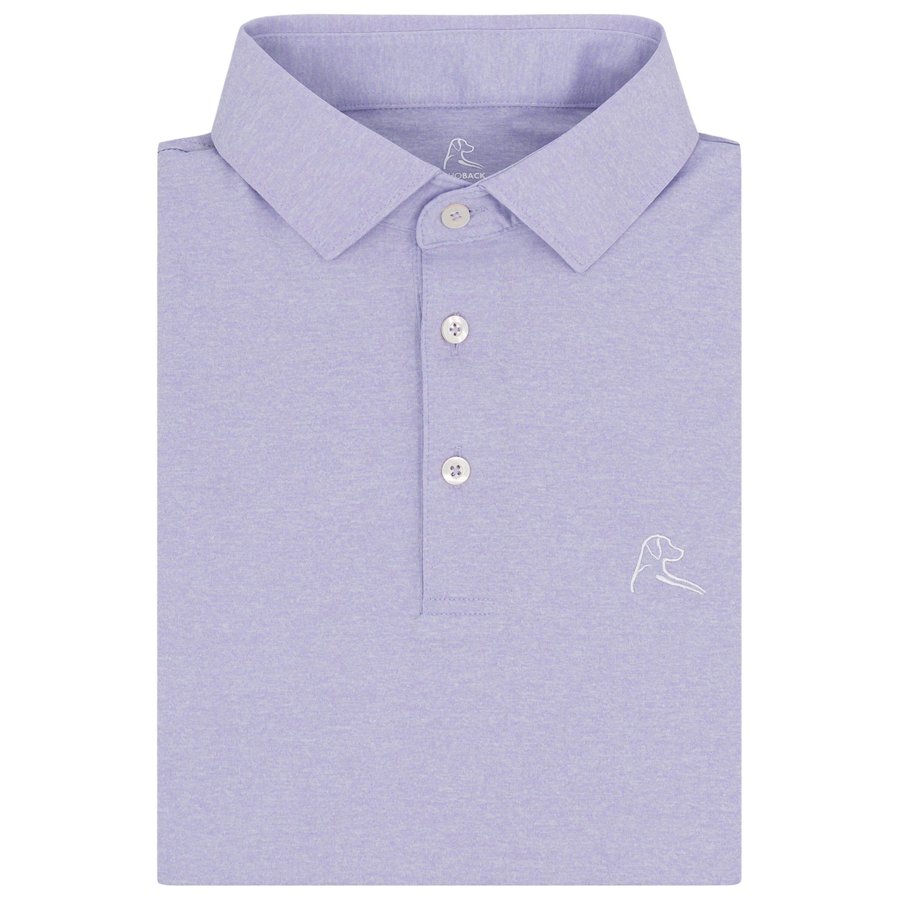 Heather Performance Polo - Lavender/White | Rhoback – RHOBACK