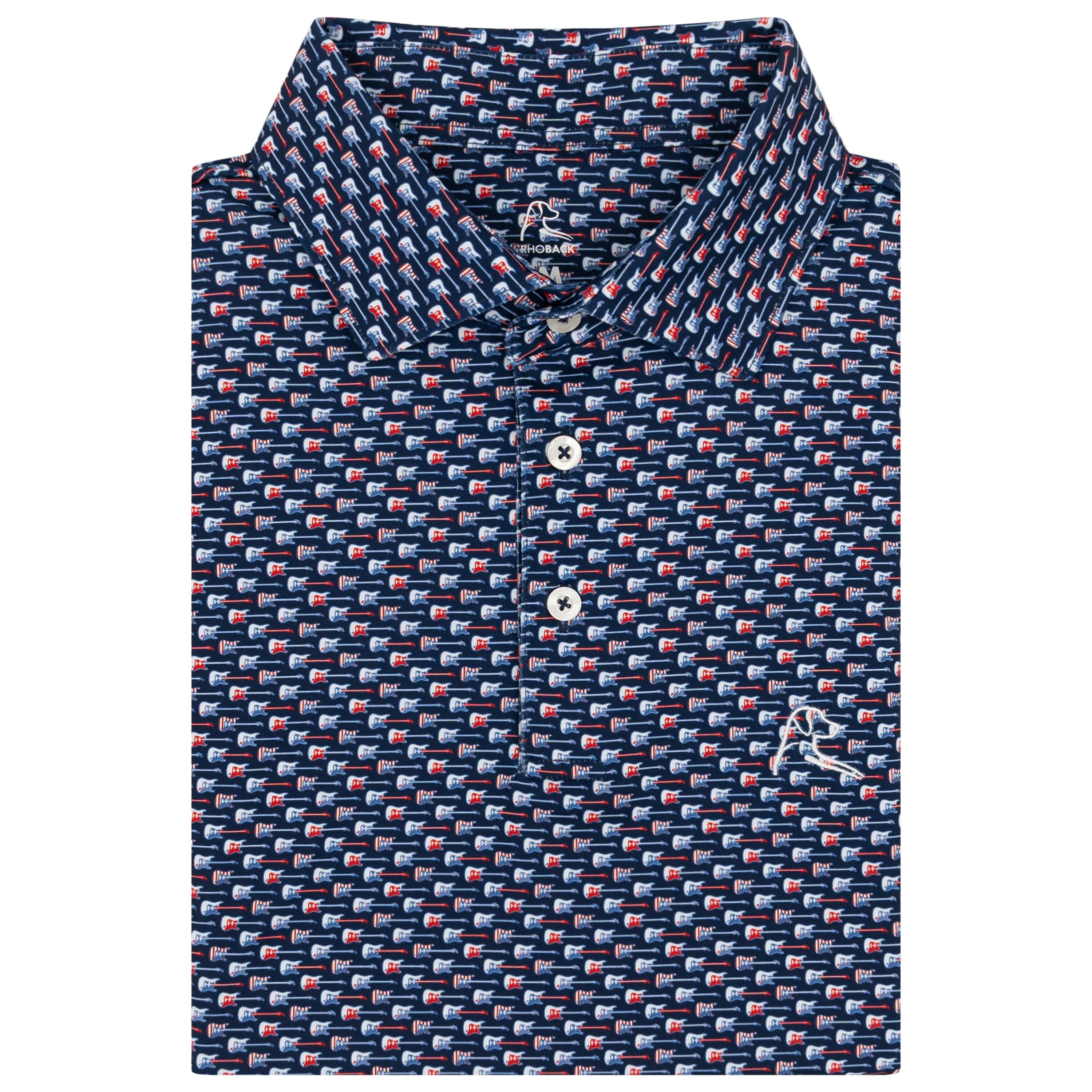 The American Rhapsody Performance Polo - Fleet Navy/White | Rhoback ...