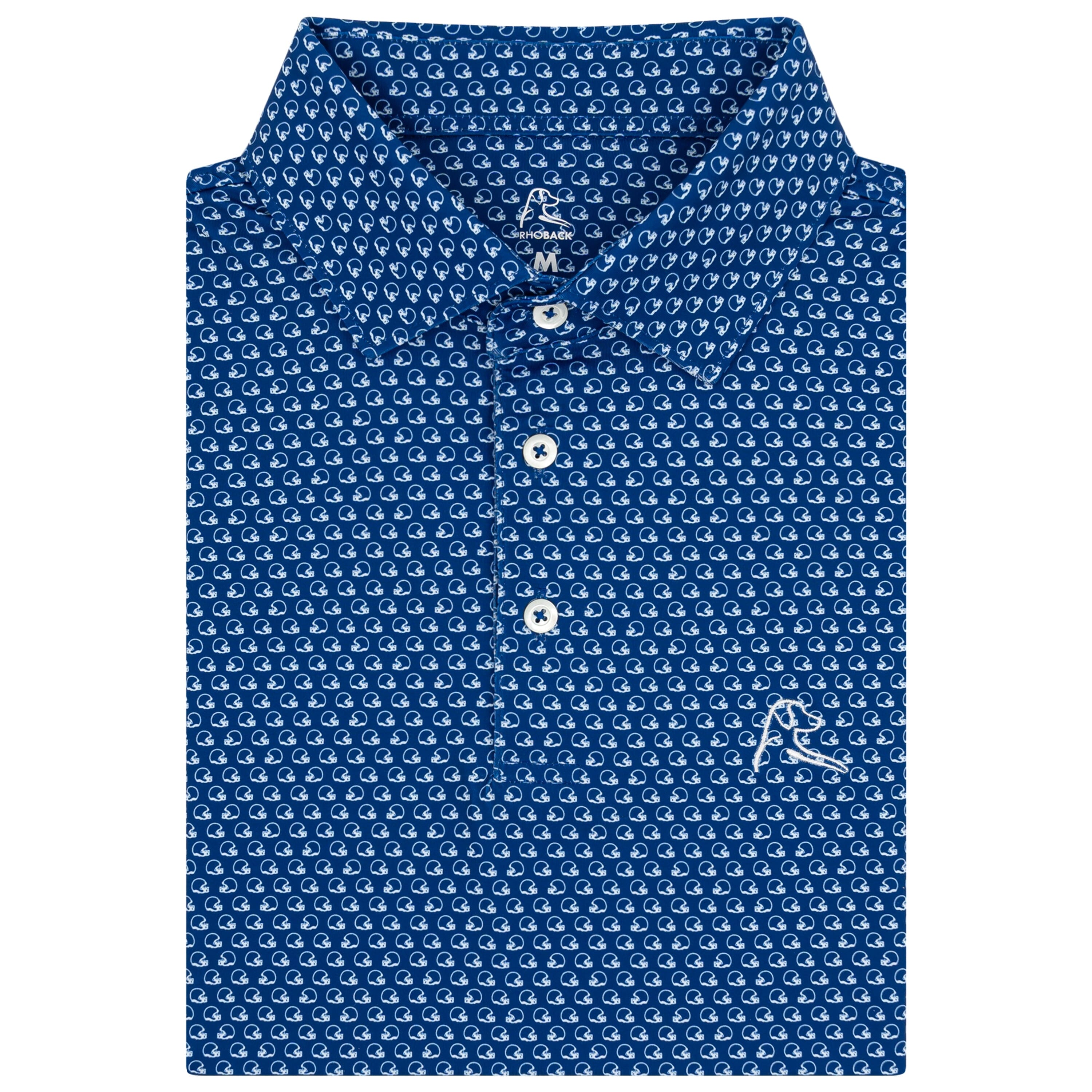 The Football Guy Performance Polo - Shoal Blue | Rhoback – RHOBACK