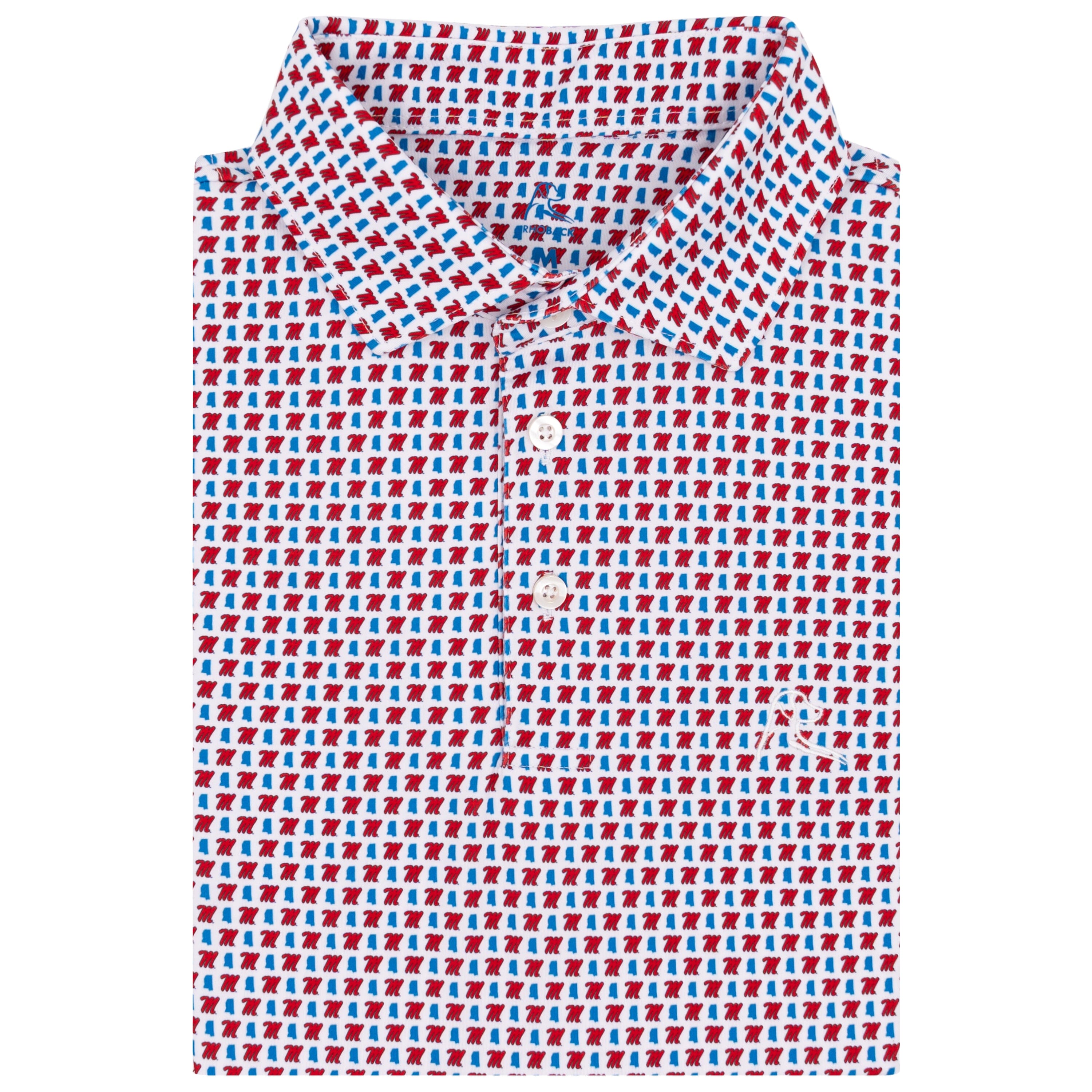 The Ole Miss Hotty Toddy™ Collegiate Polo - White/Classic Blue ...