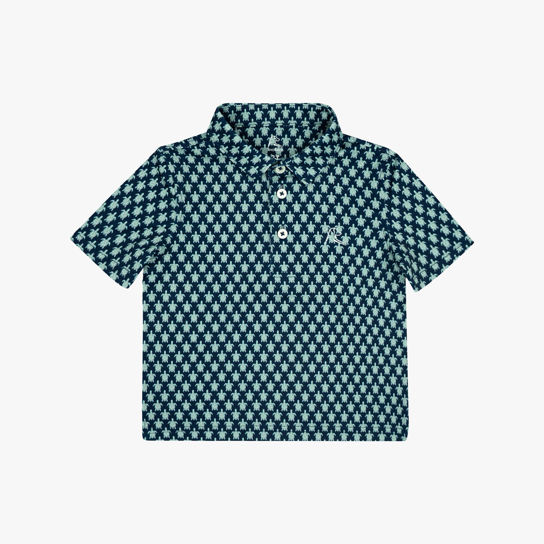 The Lil' Noggin Performance Polo - Fleet Navy/Antigua Green | Rhoback ...